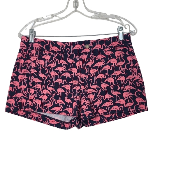 J. Crew Factory | Shorts | J Crew Factory Blue Pink Flamingo Print ...